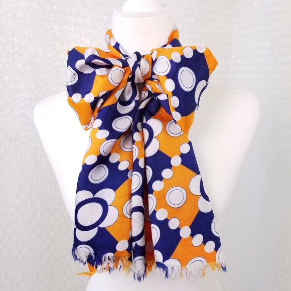 Vintage | Accessories | 96s Mod Floral Print Scarf | Poshmark